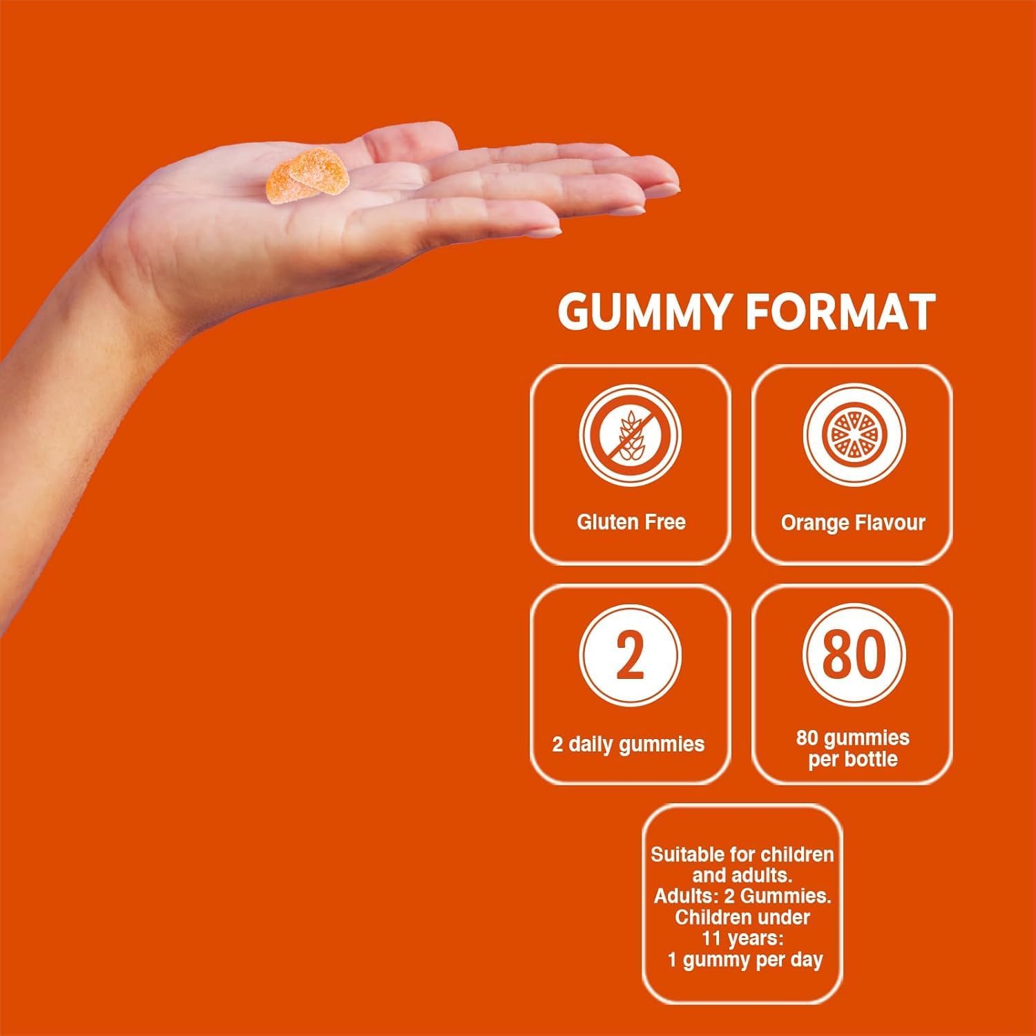 VITALDIN Vitamin C Gummies – 240 mg per dose – 80 Gums (for 40 days ...