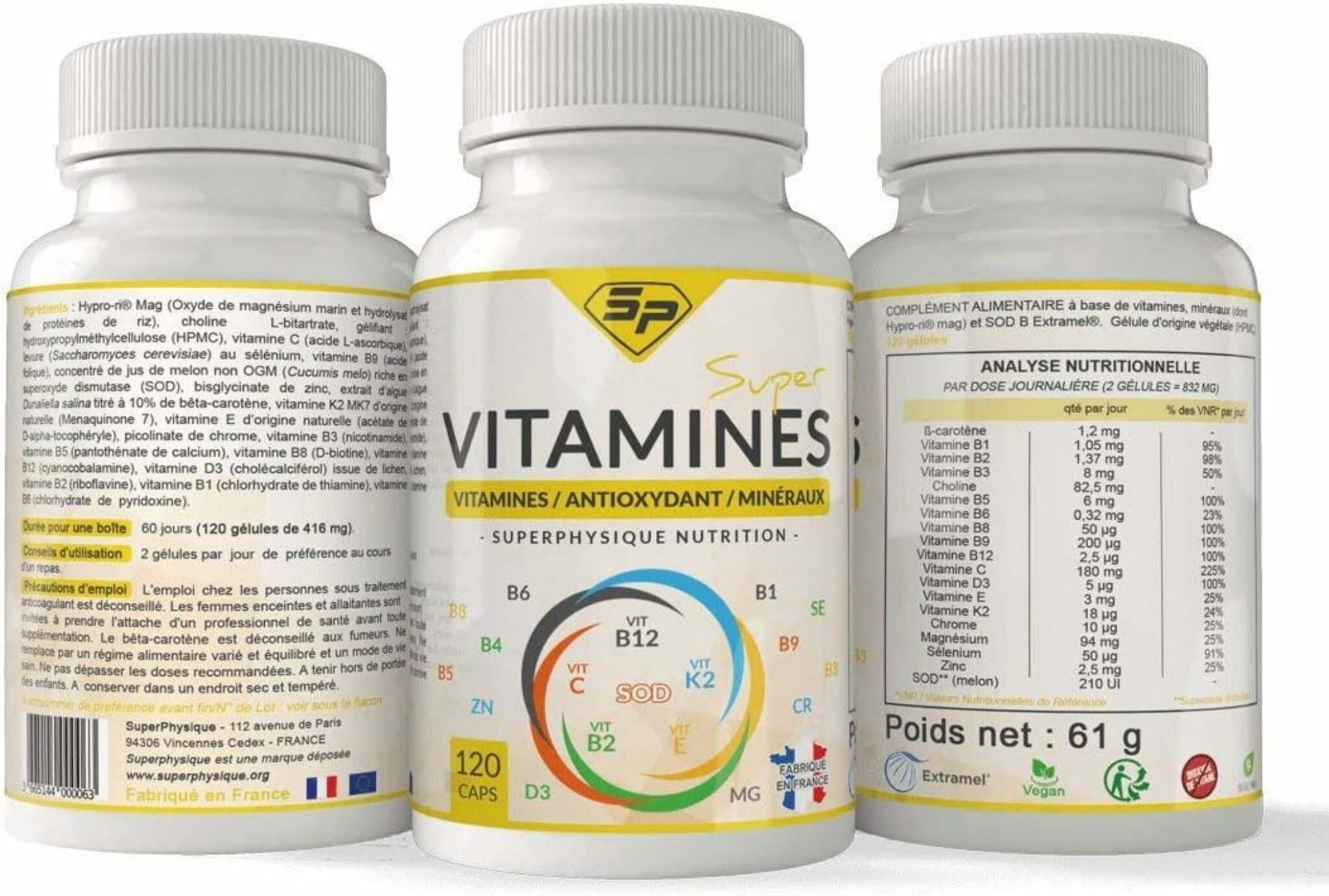 SUPER VITAMINS • 19 ESSENTIAL MICRONUTRIMENTS • BIO-AVAILABLE FORMS ...
