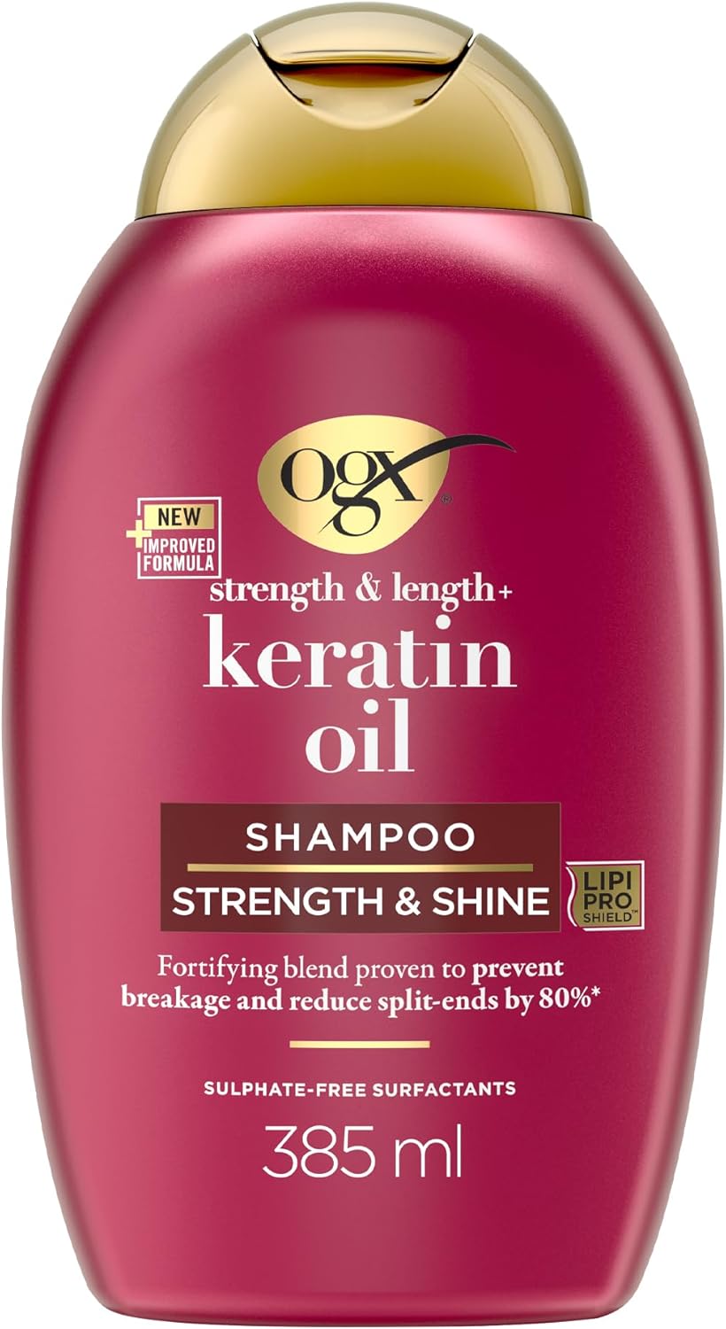 OGX – Keratin Oil Strength & Length Shampoo (385 ml bottle) – Anti ...